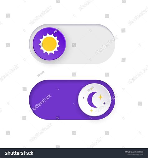 Switch Element Button Light Dark Theme Stock Vector Royalty Free