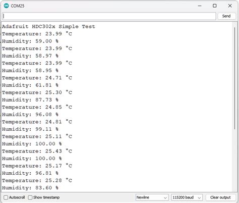 arduino adafruit hdc302x precision temperature and humidity sensor