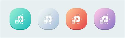 Machine Learning Solid Icon In Flat Design Style Artificial Intelligence Signs Vector