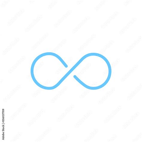 Infinity Shape Line Icon Linear Style Sign For Mobile Concept And Web Design Outline Vector