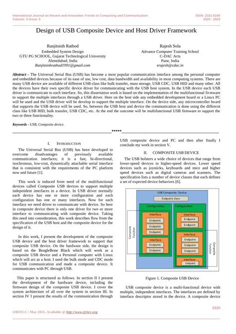 Pdf Design Of Usb Composite Device And Host Driver Framework Dokumentips