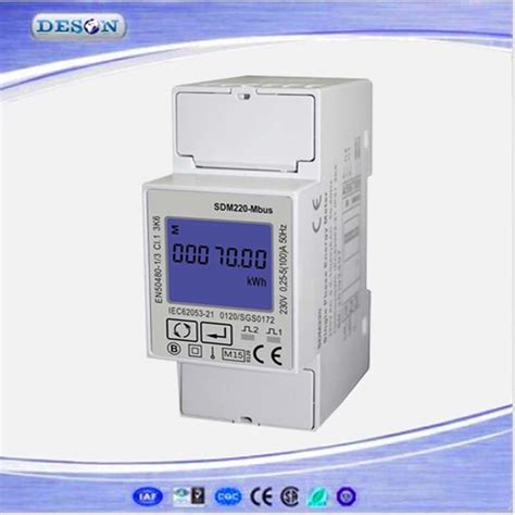 Single Phase Multifunction Din Rail Mbus Energy Meter Sdm220 Mbus