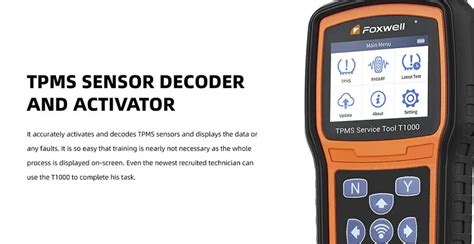 Foxwell T1000 Tpms Tool Magnet Sensors Programming Activate Check Rf