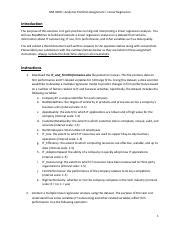 APA LinearRegression Pdf MIS Analytics Portfolio Assignment