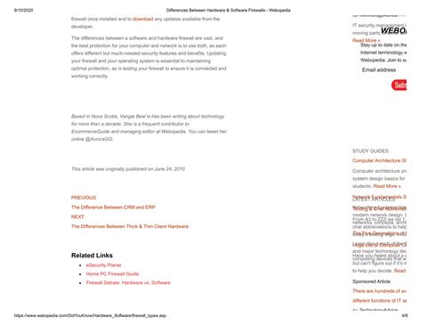 Differences Between Hardware And Software Firewalls Webopedia Ppt