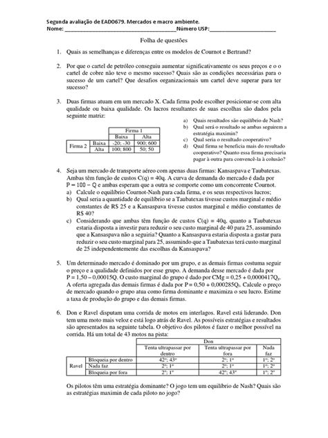 Segunda Avaliação De Eell Mm Ead0679 Pdf