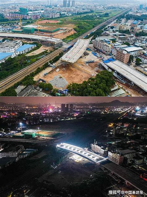 跨广深铁路转体梁成功转体 搜狐大视野 搜狐新闻
