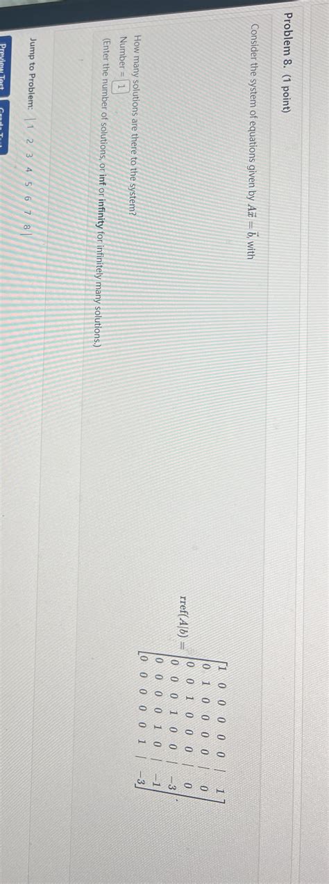 Solved Problem 8 1 ﻿point Consider The System Of Equations