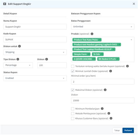 Mengatur Kupon Help Center Orderonline