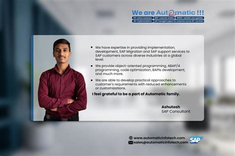 Automatic Infotech On Linkedin Iamautomatic Team Sap