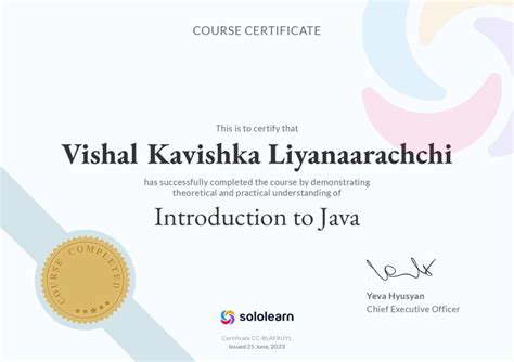 Vishal Liyanaarachchi On Linkedin Java Sololearn