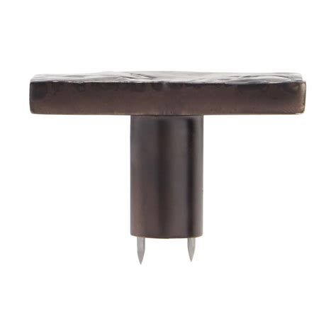 Leaf Pattern Solid Brass Rectangular Cabinet Knob Signature Hardware