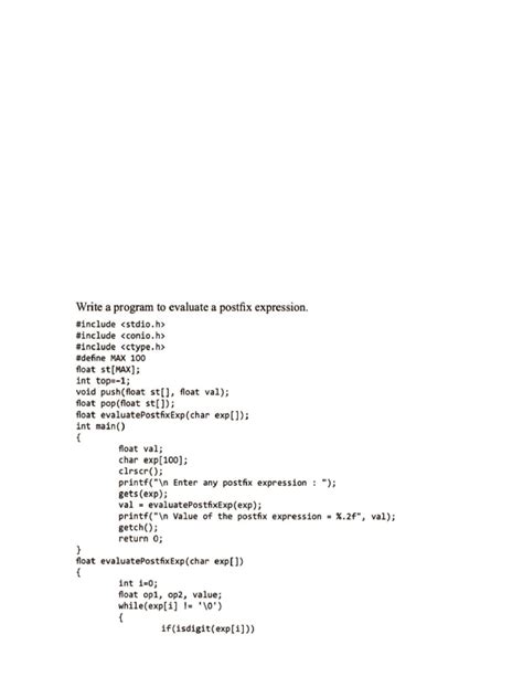programming on postfix and infix to prefix pdf
