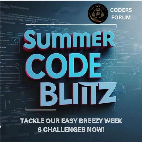 Coders Forum On Linkedin Summercodeblitz Codersforum