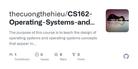 CS162 Operating Systems And System Programming Course Inf At Master