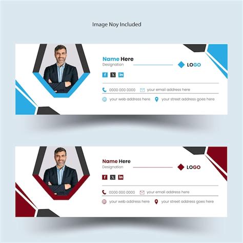 Premium Vector Corporate Email Signature Templateprofessional Or