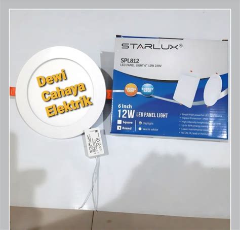 Starlux Lampu Panel IB Bulat 12W SNI 6 Cahaya Putih Lampu Tempel Inbow Bulat LED Light