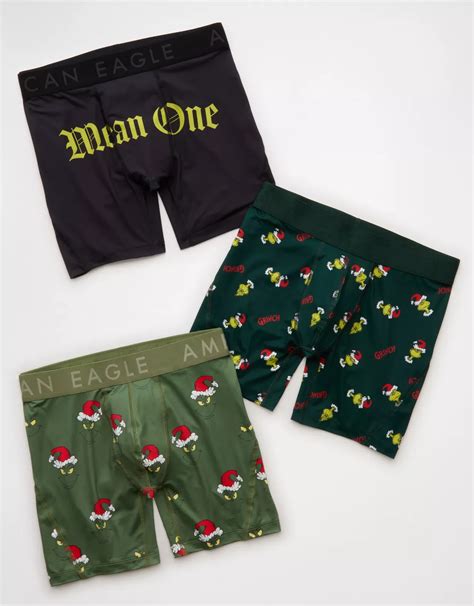 Aeo Paquete De 3 Briefs Boxer Flex De 6 De Grinch Para Hombre American Eagle