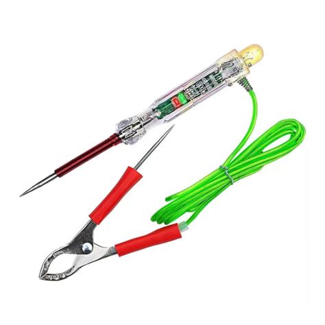 เครื่องทดสอบวงจร Led ยานยนต์6 24v ไฟทดสอบพร้อม Dual Probes 47นิ้วคลิปจระเข้ลวดป้องกันการแข็งตัว