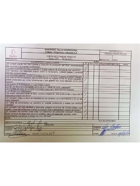 Makita Pequeña Esmeril Angular Checklist Pdf