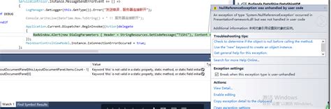 Radwindowalert Exception In Ui For Wpf Window Telerik Forums