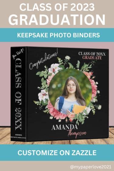 Personalized Class Of 2023 Graduation Keepsake Binders Keepsake Photo Ts Graduation Ts
