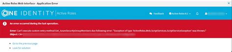 Error Can T Execute Custom Entry Method Get AzureSecurityMembers Due