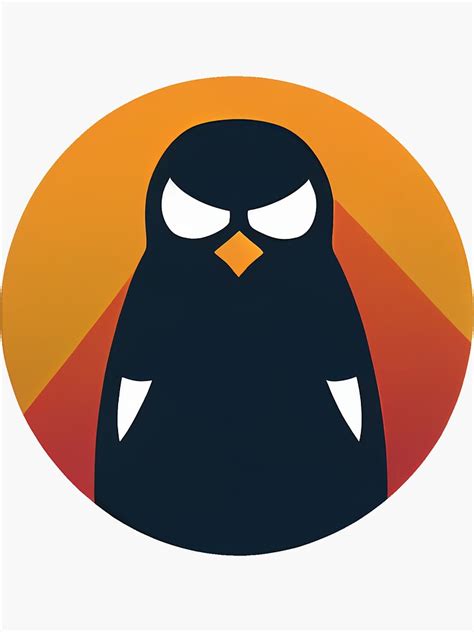 Evil Penguin In A Circle Sticker For Sale By Cuteplanetearth Redbubble