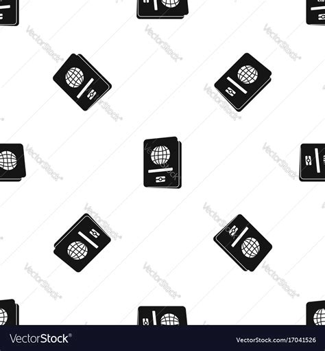 Passport Pattern Seamless Black Royalty Free Vector Image Passport Pattern Seamless Black Royalty Free Vector Image