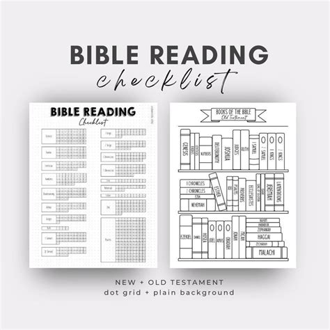 Books Of The Bible Checklist Printable Etsy