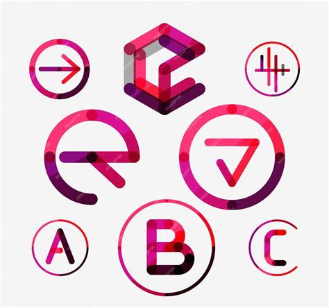 Premium Vector Logo Set Thin Line Clean Style