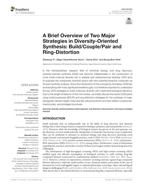 Pdf A Brief Overview Of Two Major Strategies In Diversity Oriented