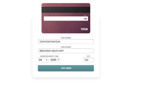 react fancy visa card npm