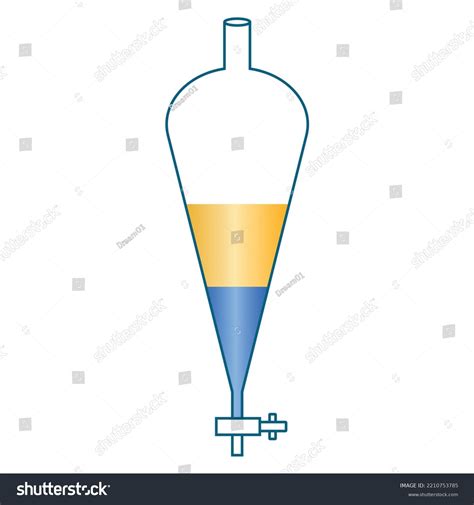 Separating Funnel Diagram Scientific Vector Illustration Stock Vector Royalty Free 2210753785