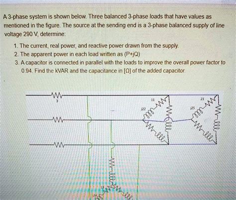 A 3 Phase System Is Shown Below Three Balanced 3 Phase Loads Are Mentioned In The Figure The