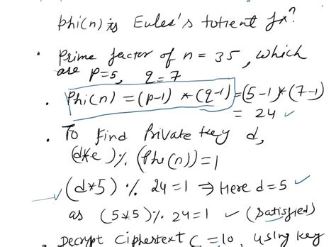 SOLVED Using RSA Algorithm Decrypt The Cipher X Which Was Sent To A User Whose Public Key