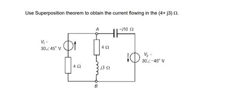 Use Superposition Theorem To Obtain The Current