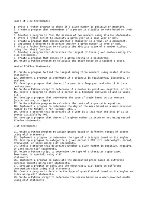 1st Assignment Conditional Pdf