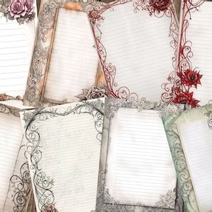 Gothic Stationery Paper Gothic Writing Paper Dark Academia Printable