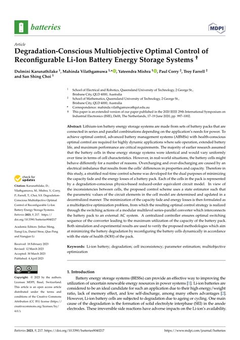 Pdf Degradation Conscious Multiobjective Optimal Control Of
