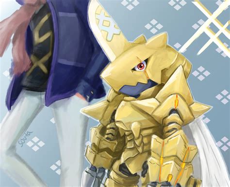 Zubamon Digimon Highres Digimon Creature Jacket Orange Hair