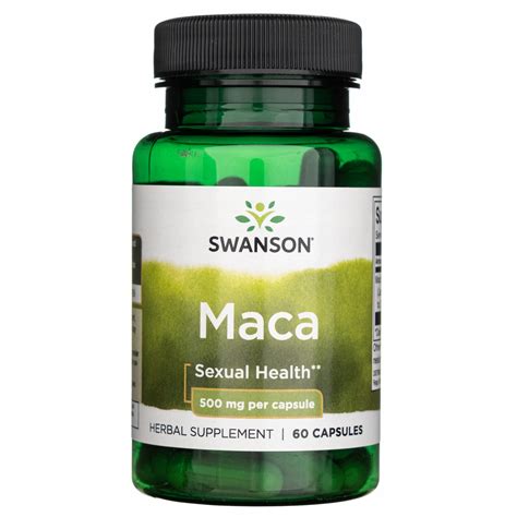 Maca Ekstrakt Korzeń 500 Mg Swanson Libido 60 Kaps 087614080116