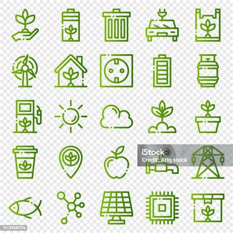 그라디언트 스타일의 50 생태 웹 아이콘 세트 재활용 생물학 재생 가능 에너지 그라디언트 아이콘 컬렉션입니다 벡터 일러스트 레이