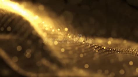 Explore Shimmering Golden Waves In Captivating Abstract Visuals At Night Stock Video Video Of