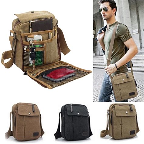 Walbest Mens Casual Multifunctional Canvas Messenger Bag With Sport