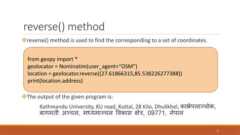 Geopy Module In Python Pptx Web Development Internet