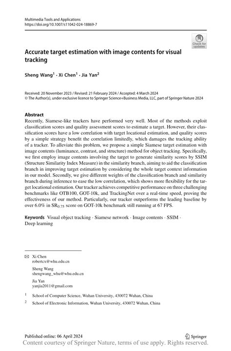 Accurate Target Estimation With Image Contents For Visual Tracking