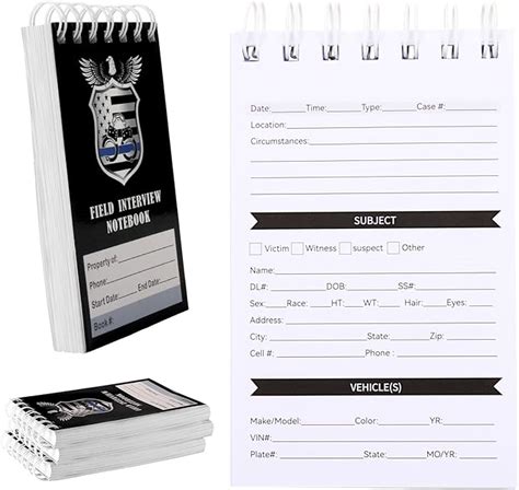 Johsbyd Police Field Interview Notebooklaw Enforcement