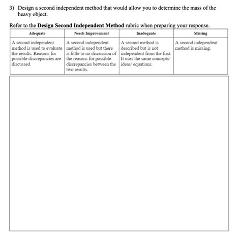 Solved Application Experiment Determining Mass Of An Object