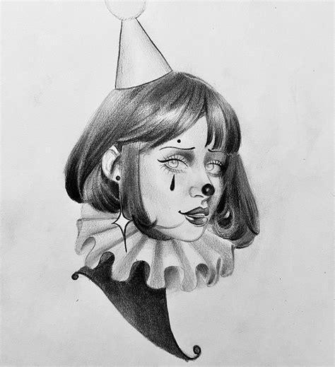 Cute Clown Drawings In Pencil